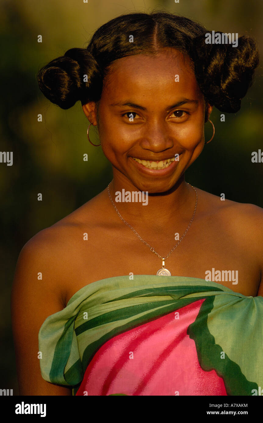 Braided hair of Sakalava woman. MADAGASCAR Stock Photo - Alamy