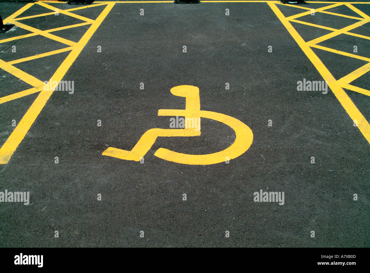 Disabled car parking bay painted hi-res stock photography and images ...