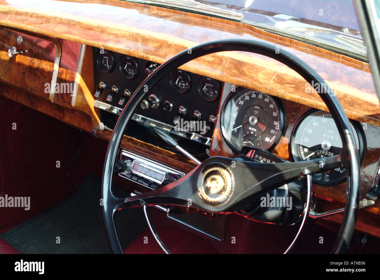 Inside of Daimler V8 car Stock Photo - Alamy