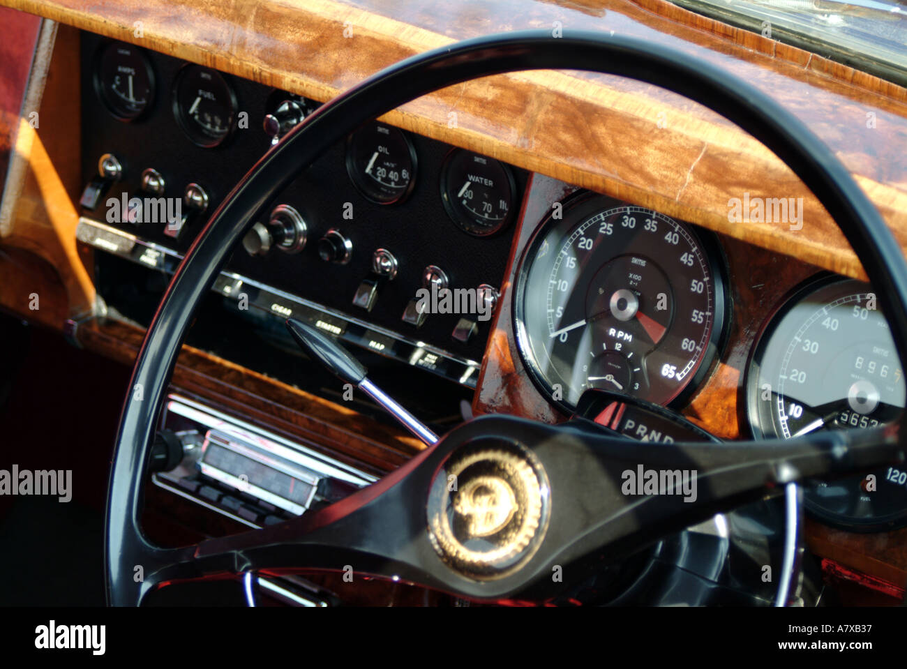 Inside of Daimler V8 car Stock Photo - Alamy
