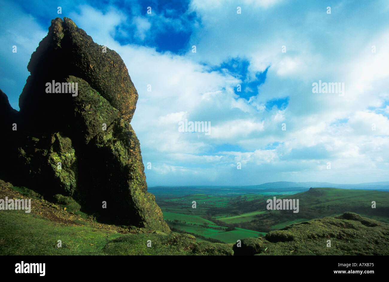Caer Caradoc Granite Church Stretton Hills Shropshire England United ...