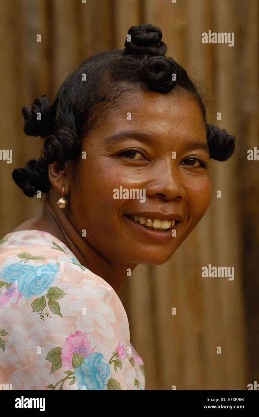 Antandroy woman. This group of people live in the 'spiny' forest region ...