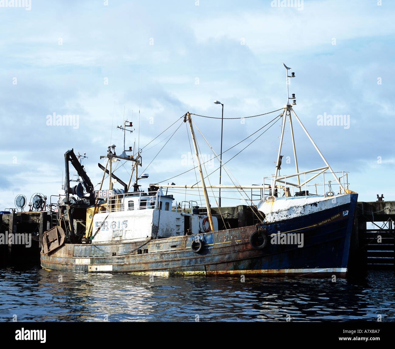 Fishing Trawler in harbour of Gairloch on the western higlands of ...