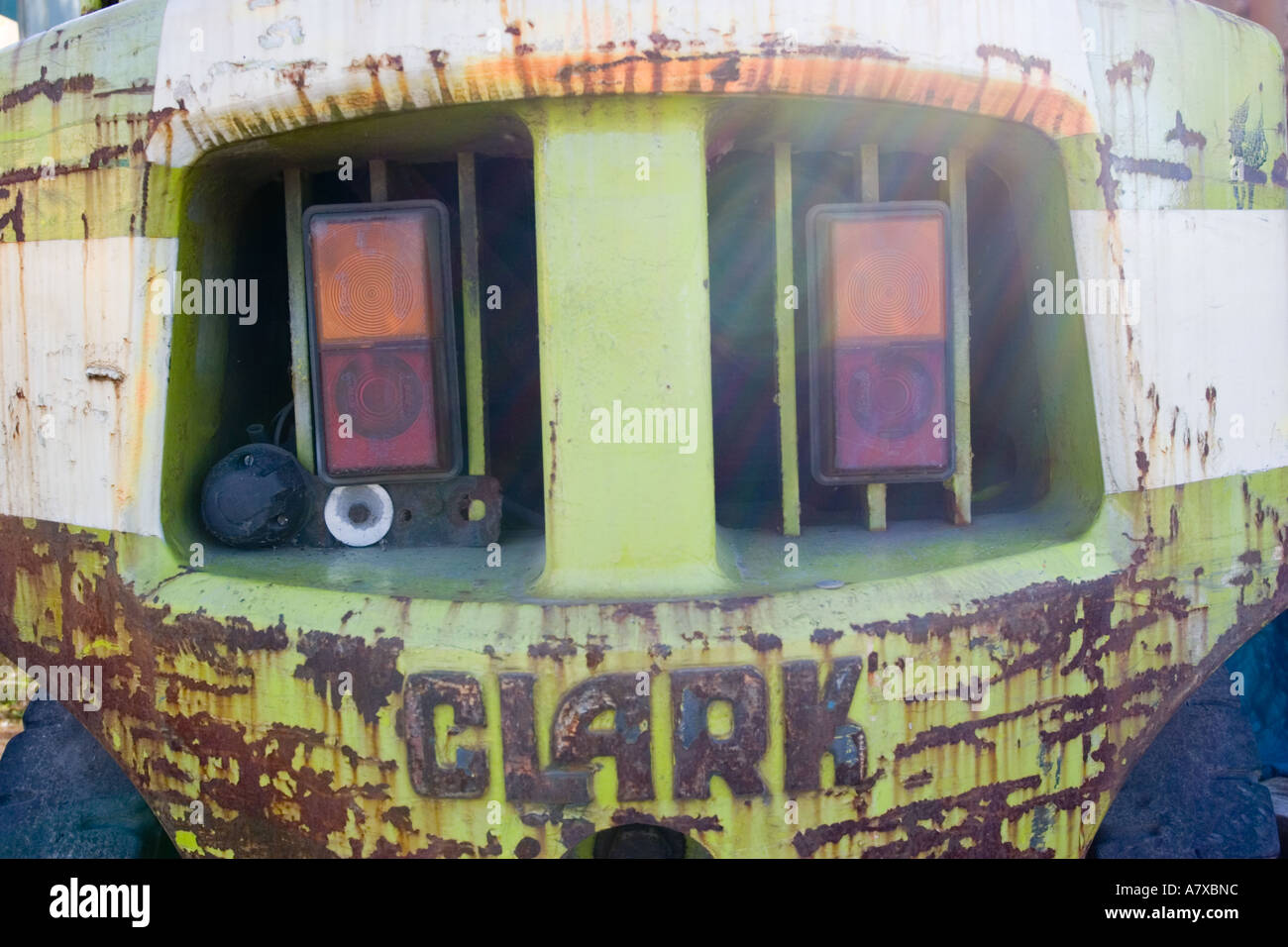 Back end of a fork lift truck Stock Photo - Alamy