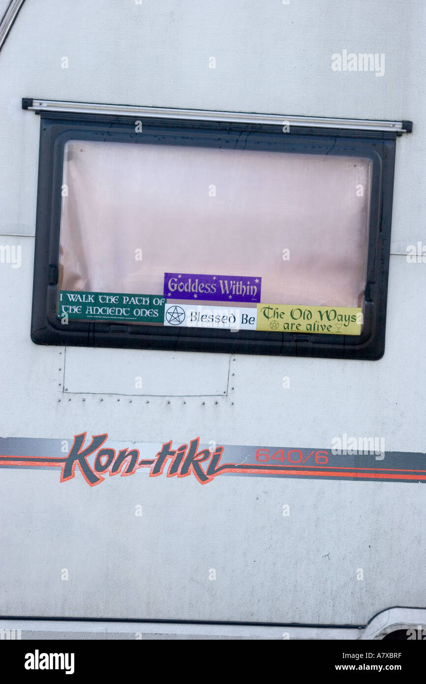 Ancient camper van in pub car park Stock Photo - Alamy