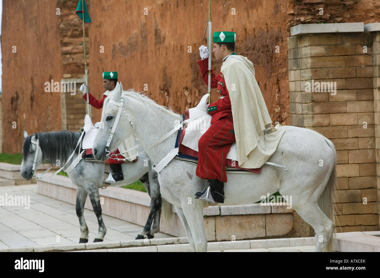 MOROCCO, Rabat: Moroccan Army Guards outside of the Mausoleum of ...