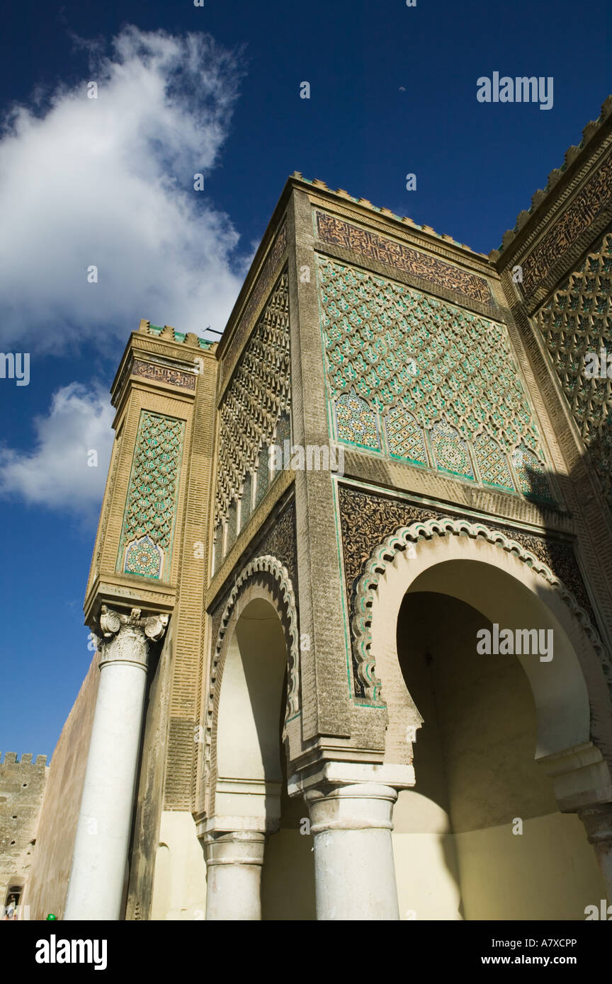 MOROCCO, Meknes: Bab el, Mansour, Old Imperial City Gate built in 1732 ...