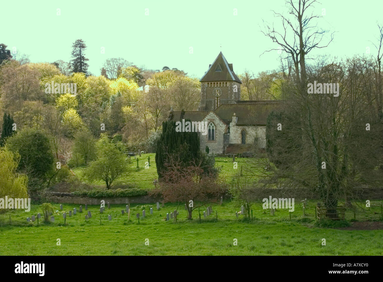 Seale Church Grave Yard Hogs Back between Guildford Farnham Surrey ...