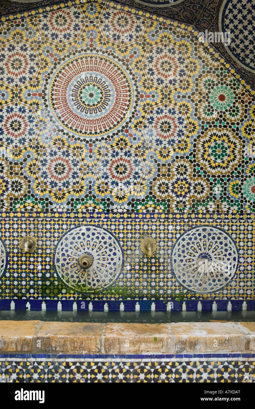 MOROCCO, Fes: Fes El, Bali (Old Fes), Traditional Medina Water fountain ...
