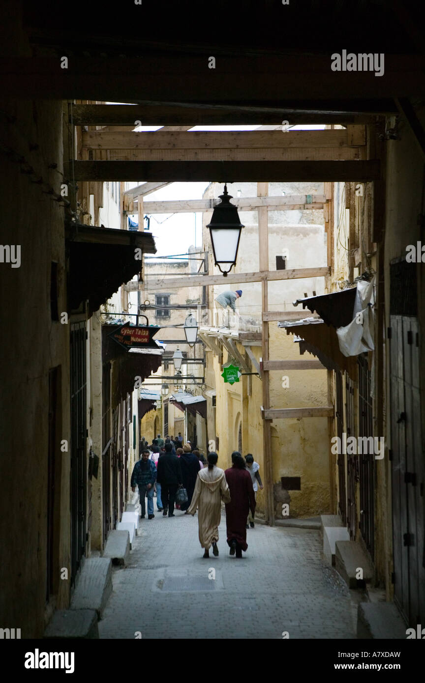 MOROCCO, Fes: Fes El, Bali (Old Fes), Talaa Seghira Street Stock Photo ...