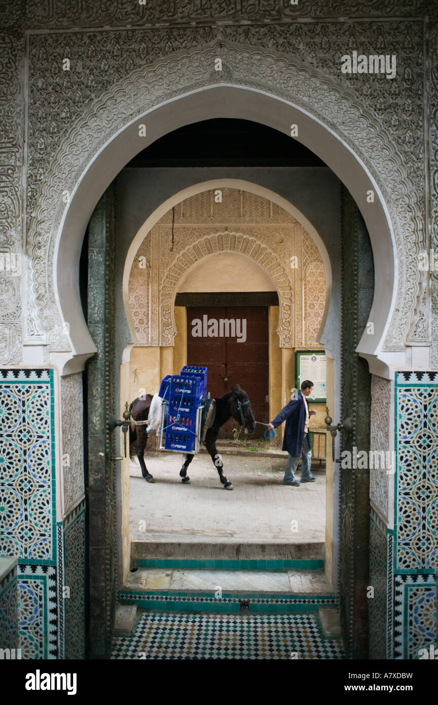 MOROCCO, Fes: Fes El, Bali (Old Fes), Madersa Bou Inania (b.1357 ...