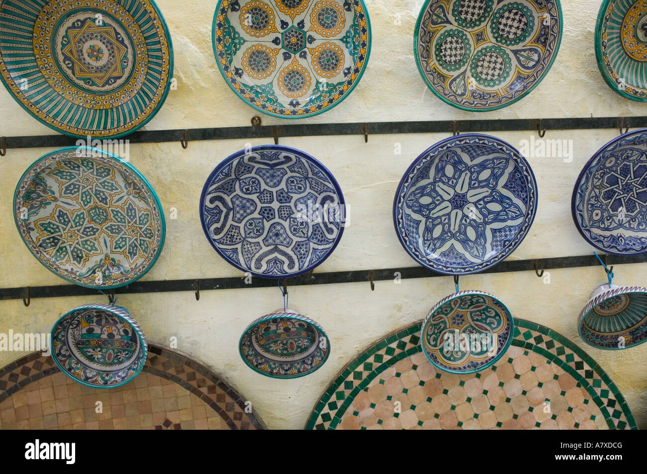 MOROCCO, Fes: Fes El, Bali (Old Fes), Traditional Pottery Stock Photo ...