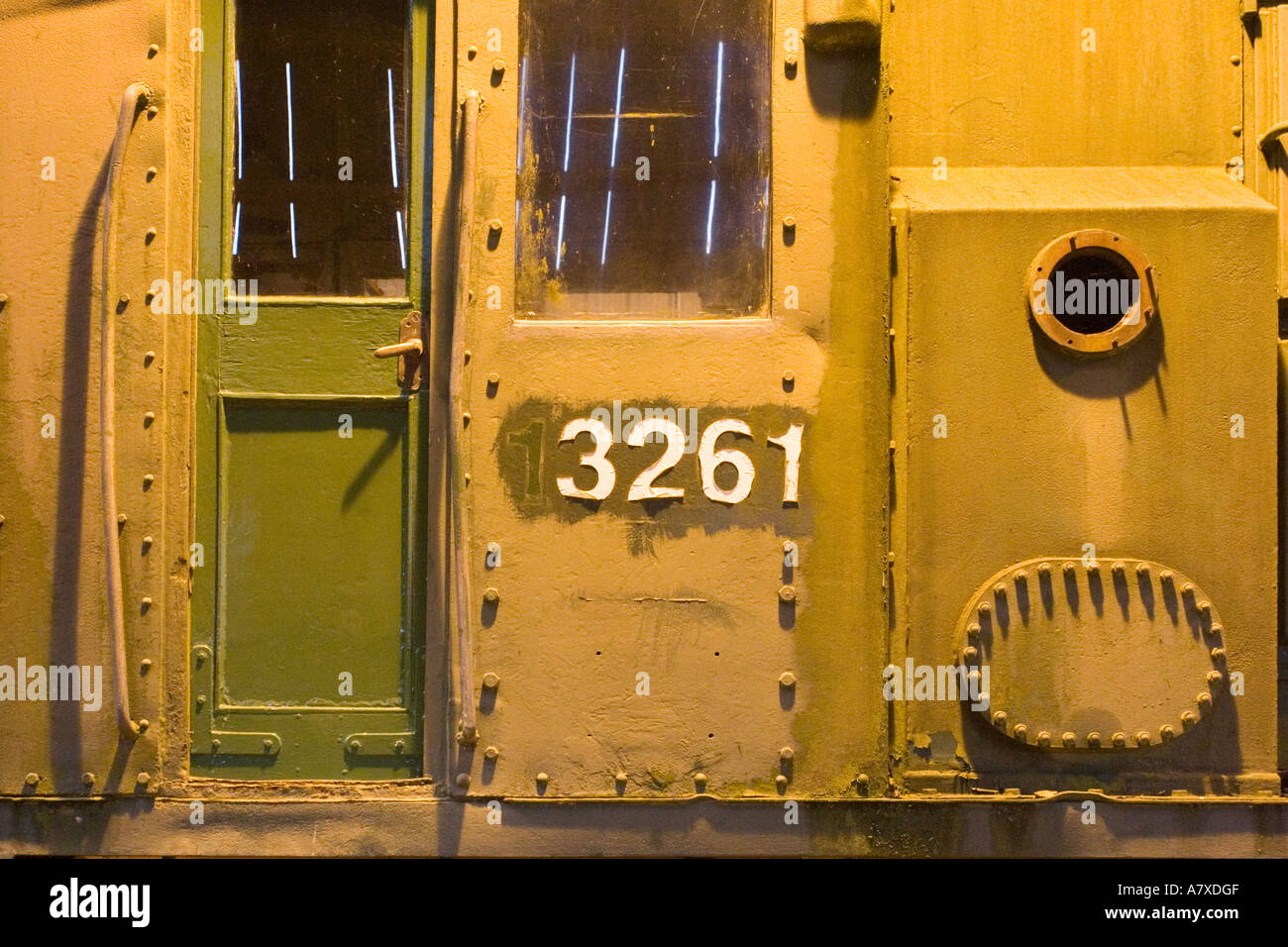 Diesel engine in the railway workshop shed Stock Photo - Alamy