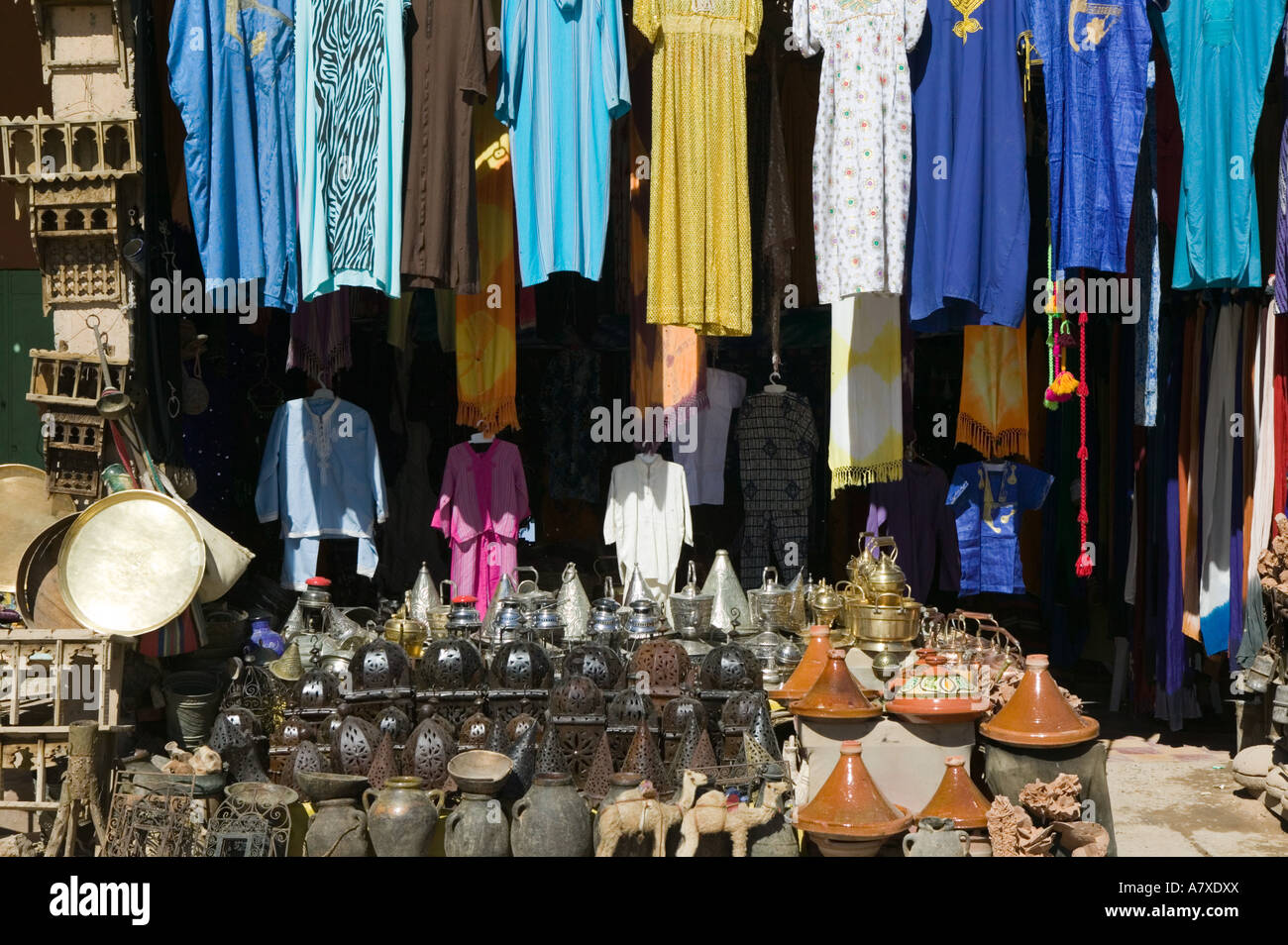 MOROCCO, Ziz Valley, ERFOUD: Moroccan Souvenirs, Market / Souk Stock ...