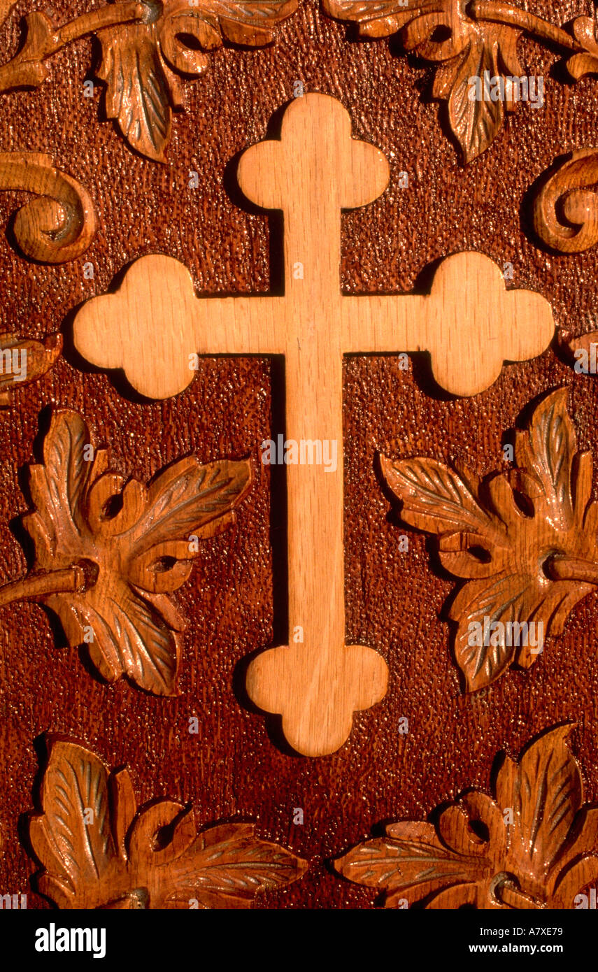 Coptic wooden cross. St Paul Minnesota USA Stock Photo - Alamy
