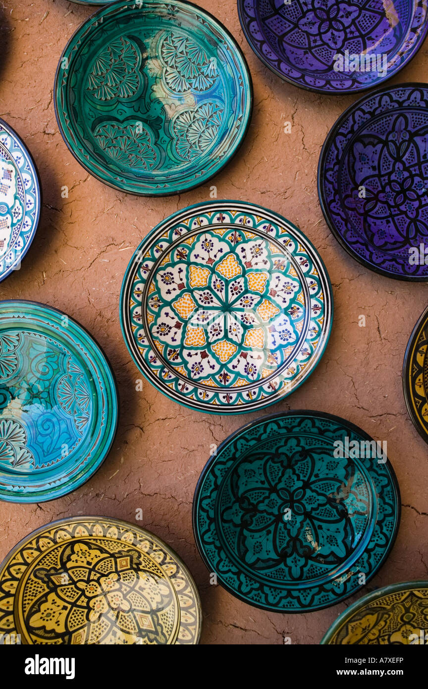 MOROCCO, South of the High Atlas, OUARZAZATE: Moroccan Plates ...