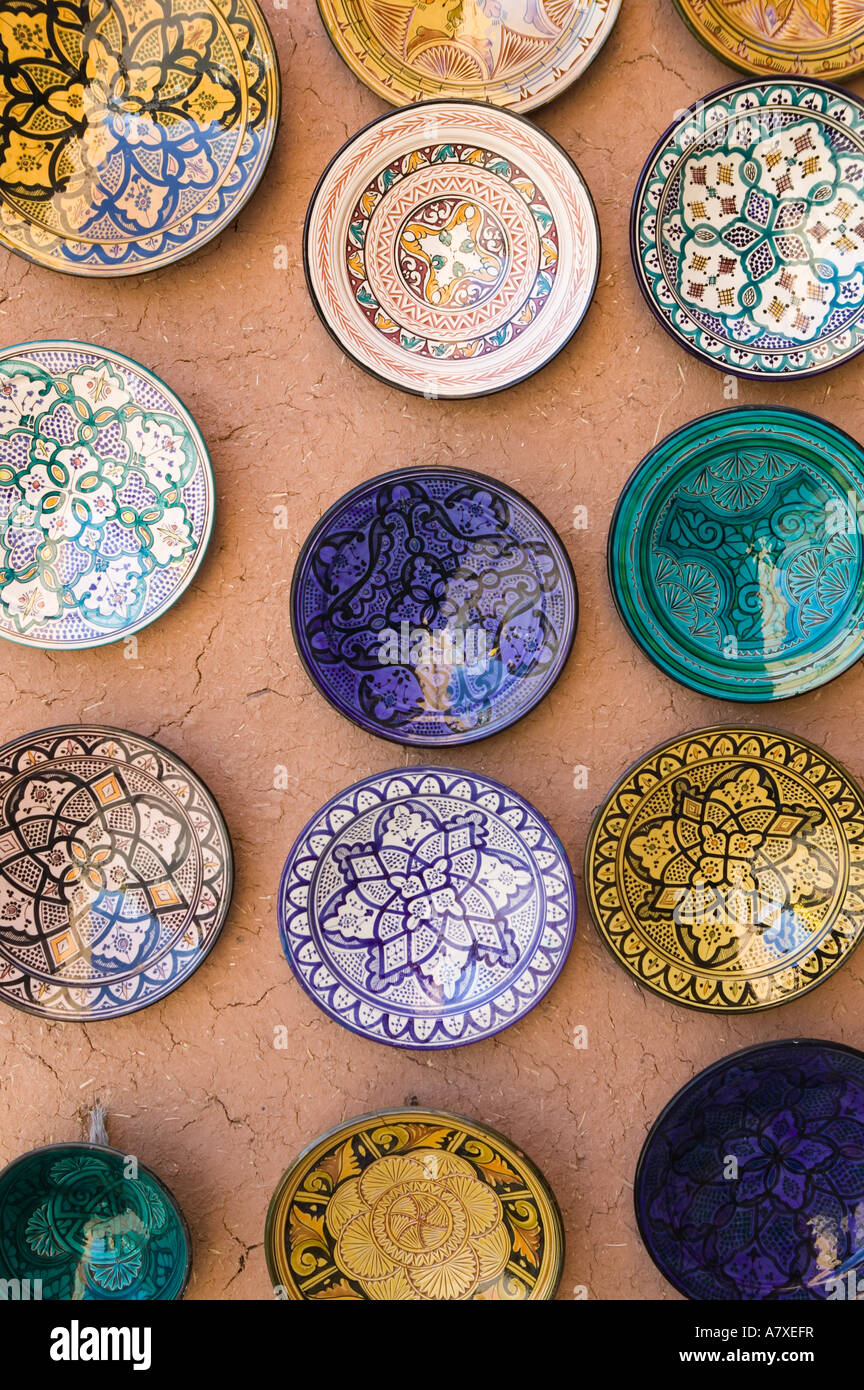 MOROCCO, South of the High Atlas, OUARZAZATE: Moroccan Plates ...