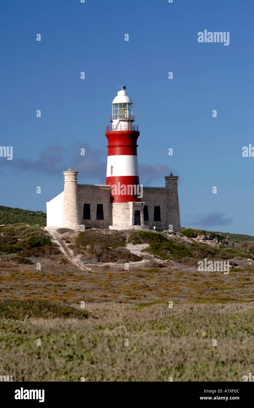 The lighthouse at Cape Agulhas, the southernmost tip of Africa Stock ...