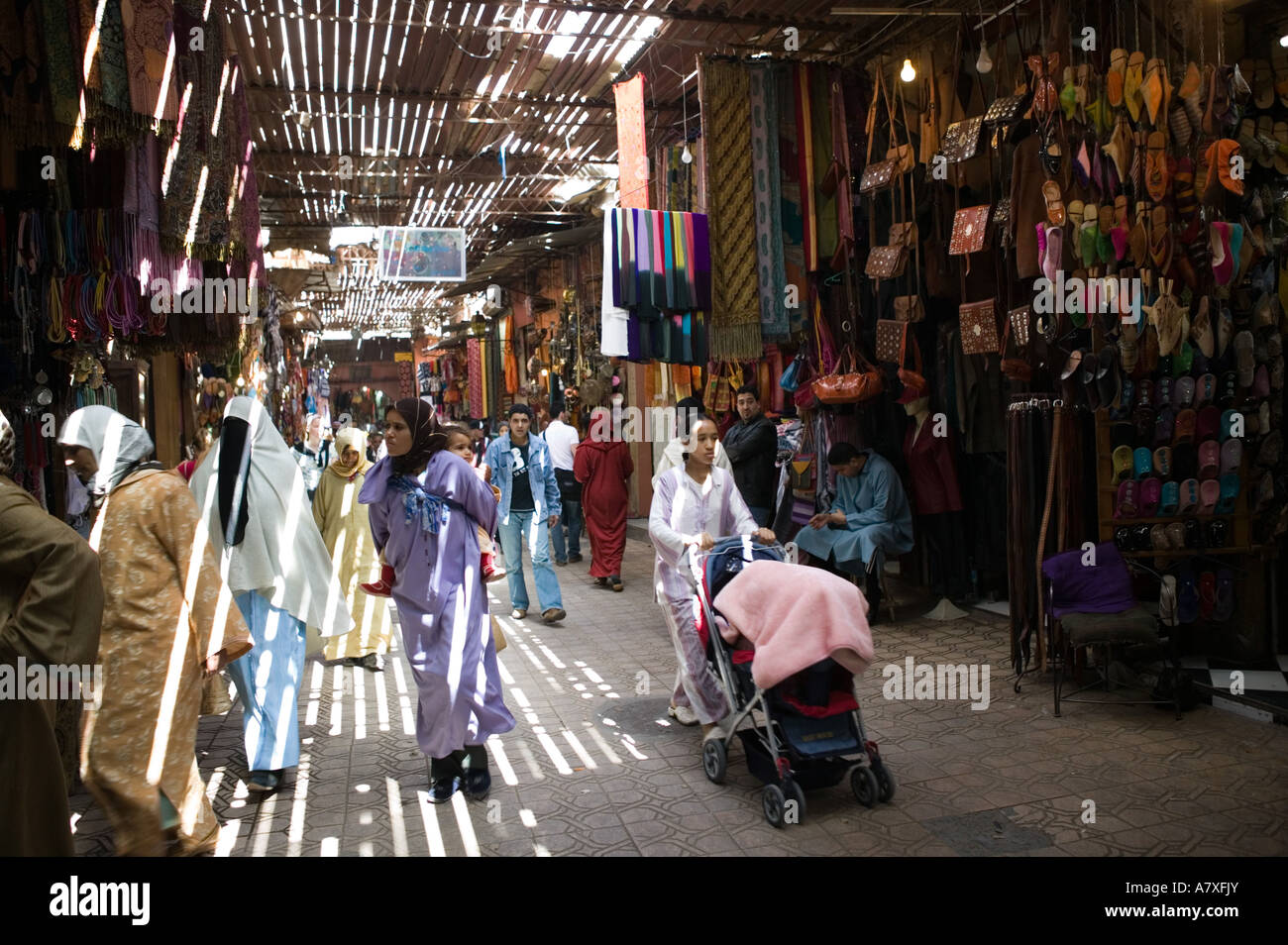 MOROCCO, MARRAKECH: Souqs of Marrakech (Markets) Covered Souk Stock ...
