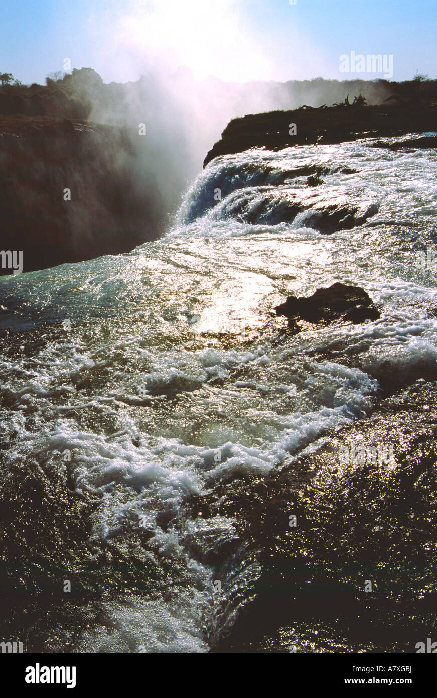 Africa, Zambia, Victoria Falls National Park. View of Victoria Falls ...