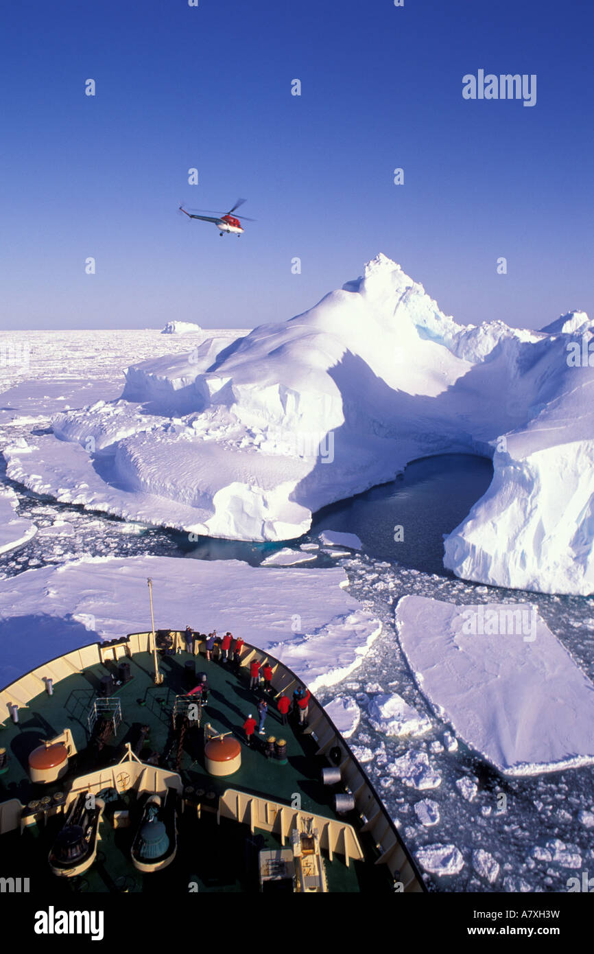 Antarctica, Expedition cruise ship Ms World Discoverer with passengers ...