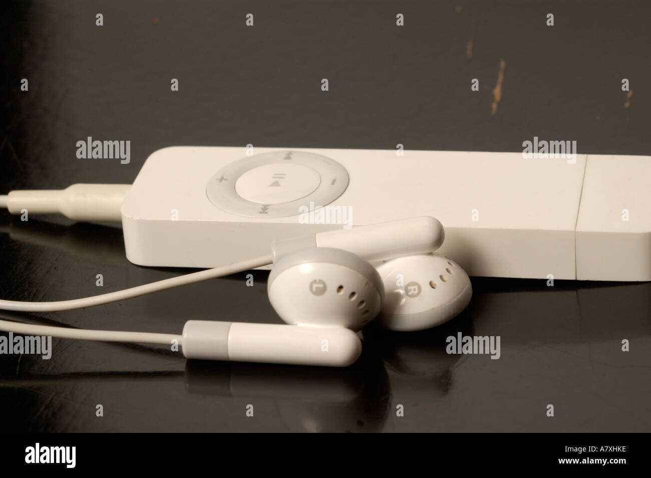 apple iPod shuffle on black background Stock Photo - Alamy