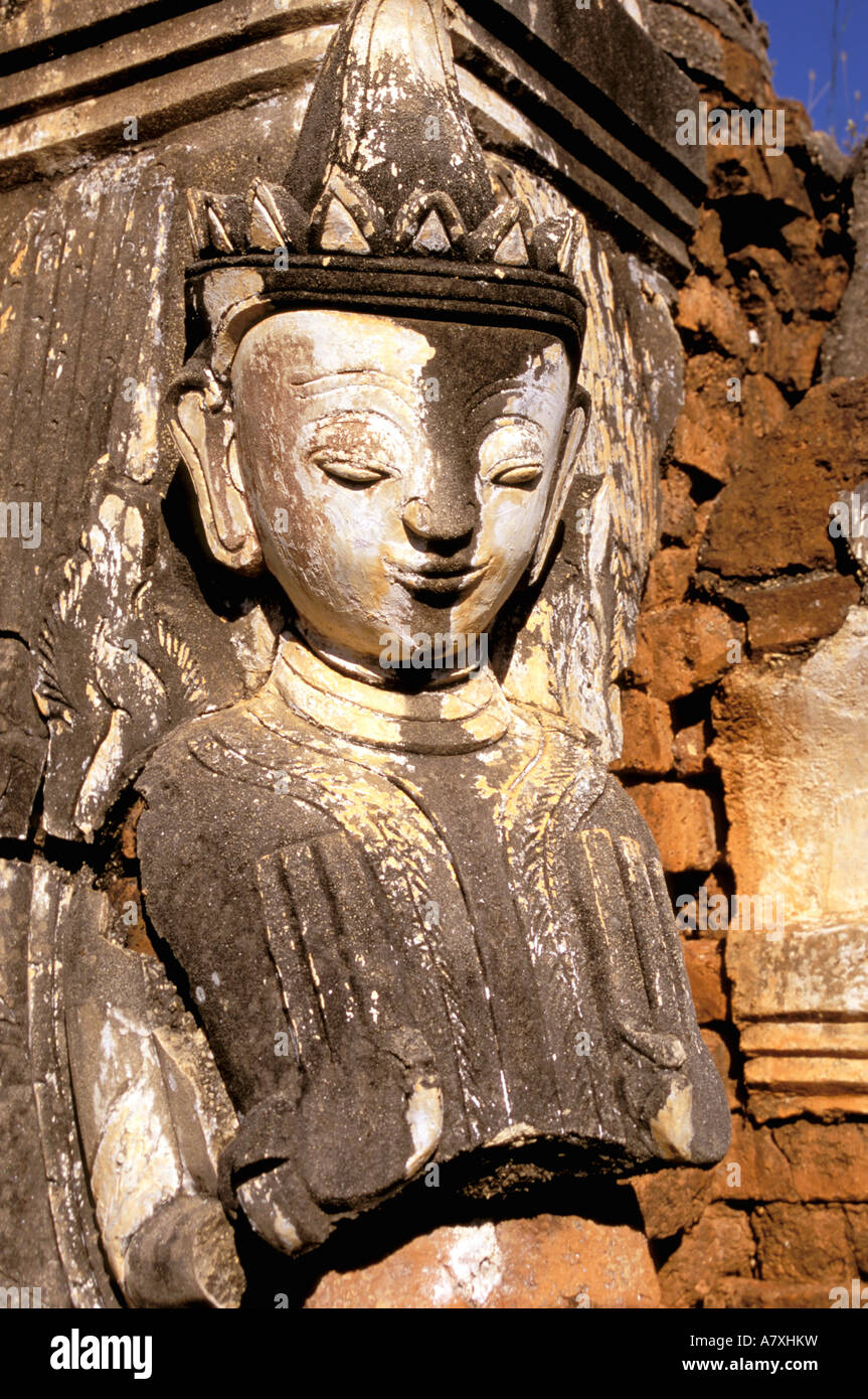 Asia, Myanmar, Shan State, Inle Lake, Indein, Shwe Inn Thein. Stupa ...
