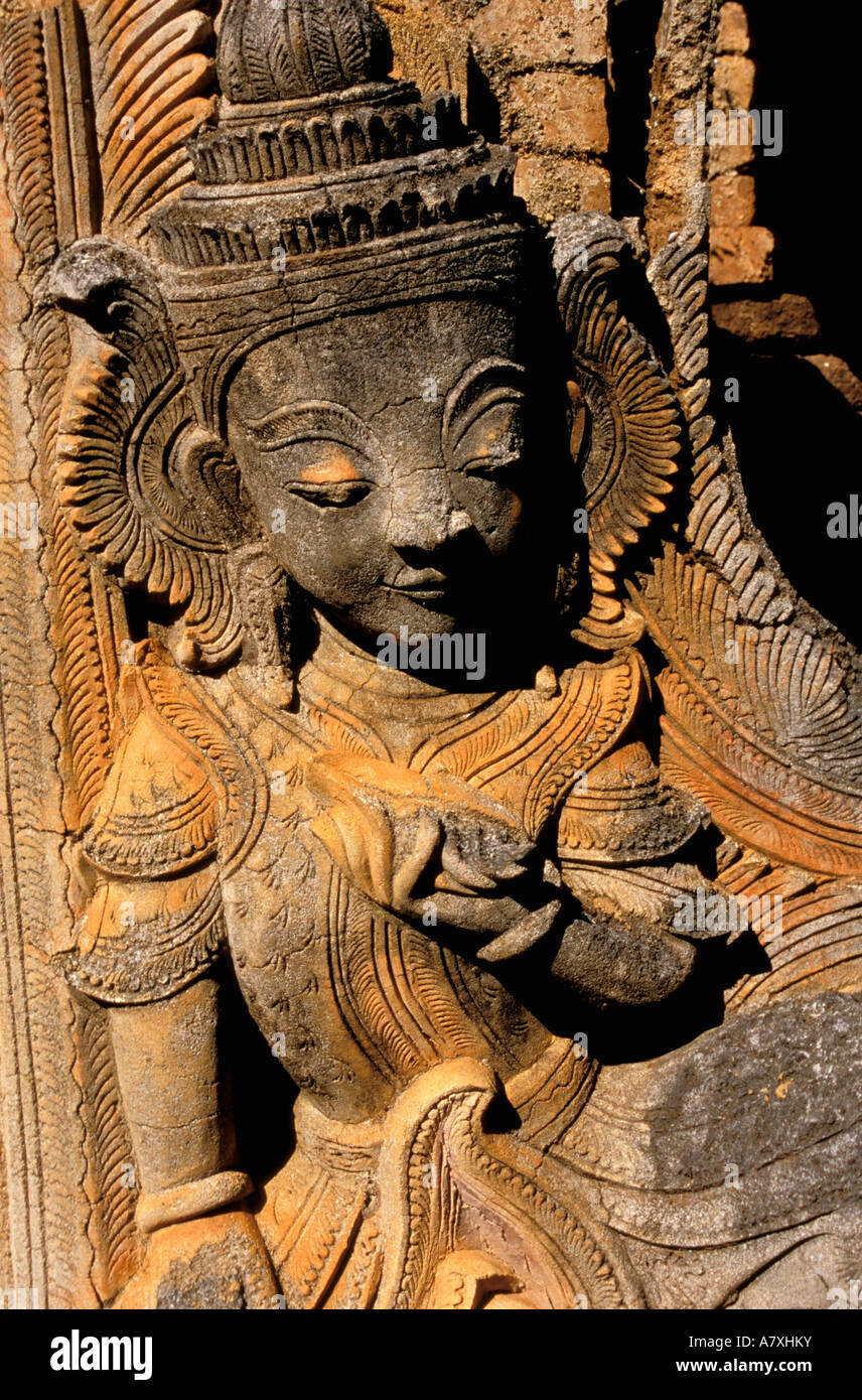 Asia, Myanmar, Shan State, Inle Lake, Indein, Shwe Inn Thein. Stupa ...