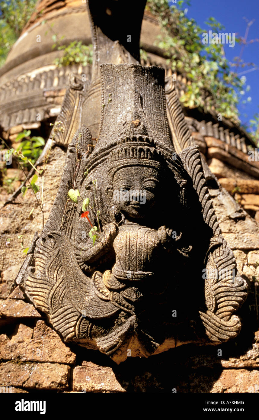 Asia, Myanmar, Shan State, Inle Lake, Indein, Shwe Inn Thein. Stupa ...