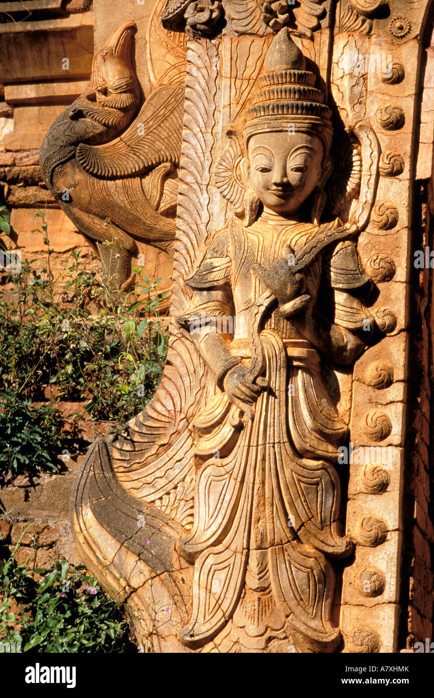 Asia, Myanmar, Shan State, Inle Lake. Indein, Shwe Inn Thein, Angel on ...