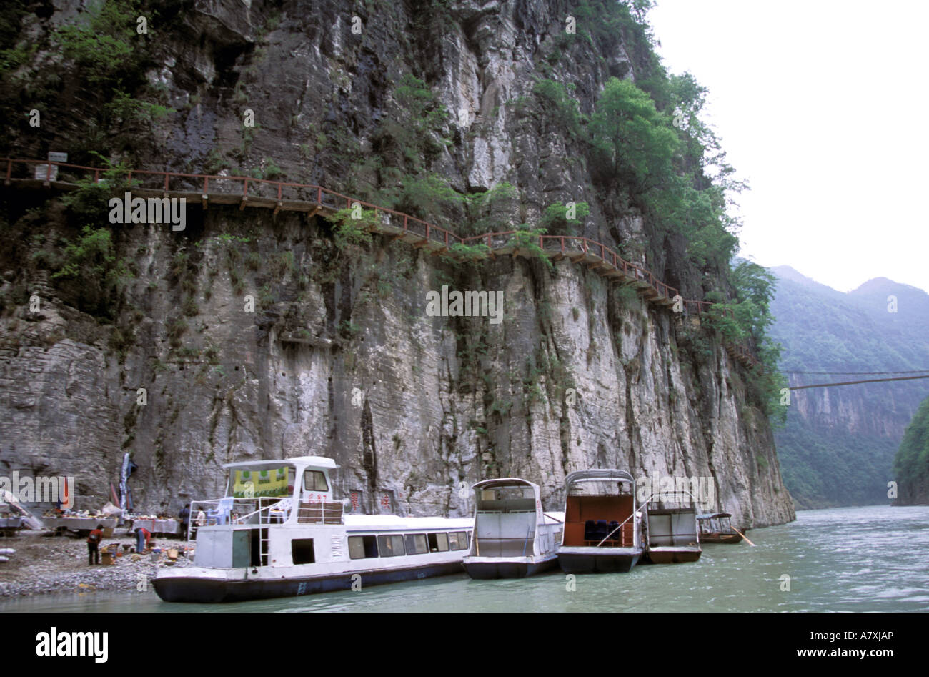 Asia, China, Daning River. River segment from Wuxi to Wushan thru ...