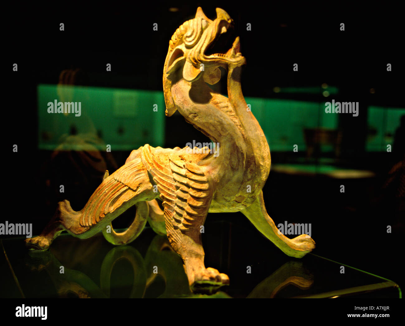 Asia, China, Shanghai. Han Dynasty bronze 'Bixie' mythical beast ...