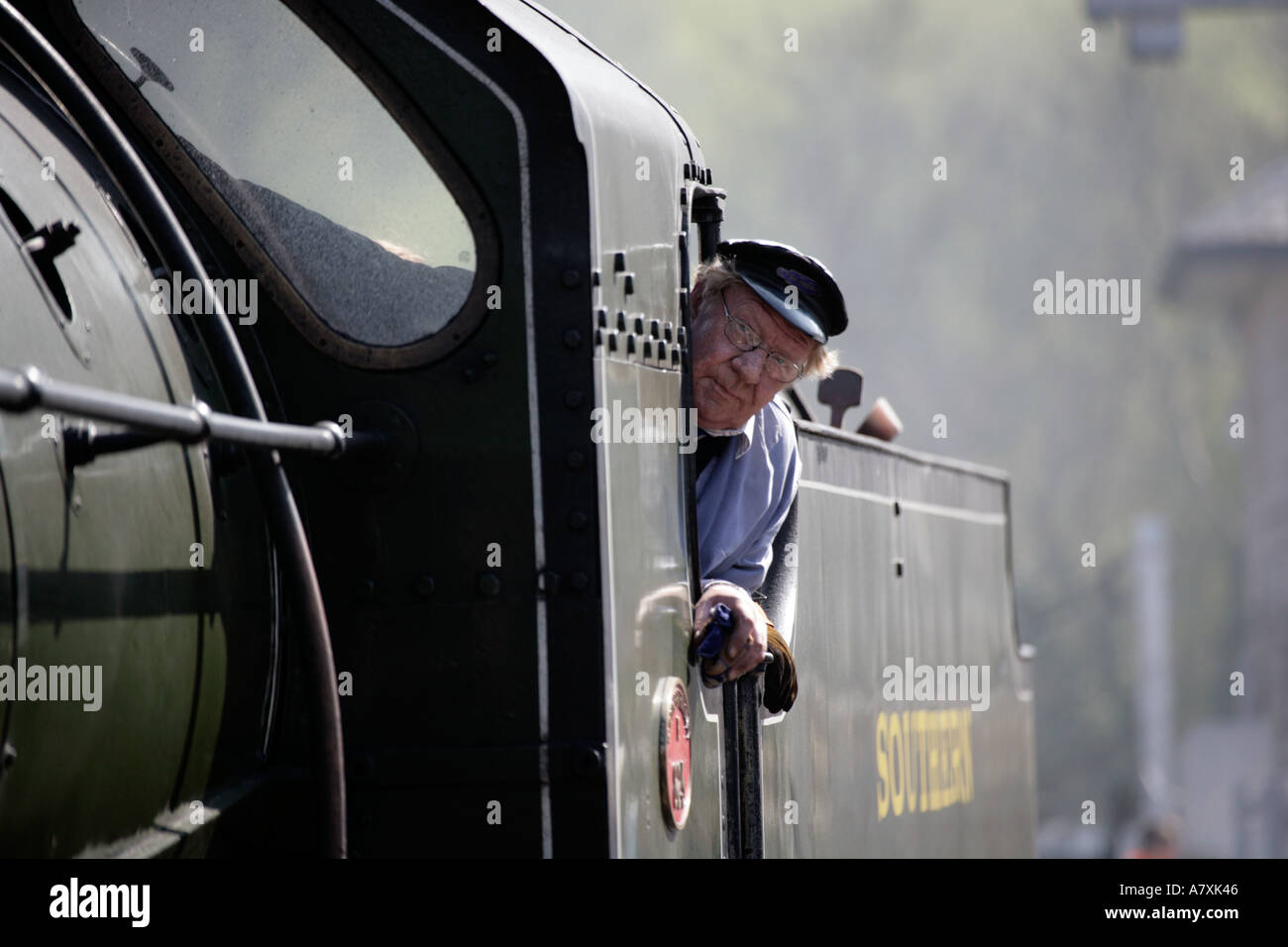 Steam Train and driver at Grosmont North Yorkshire England UK Stock ...