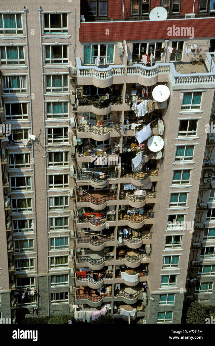Asia, China, Shanghai. Residential high - rise building Stock Photo - Alamy