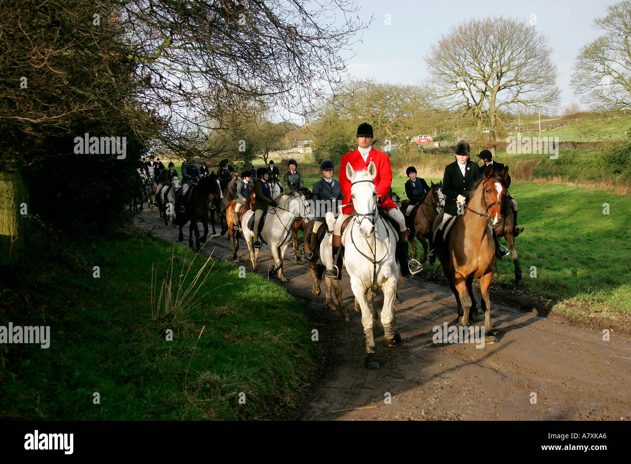 FOX HUNTING DERBYSHIRE ENGLAND Stock Photo - Alamy