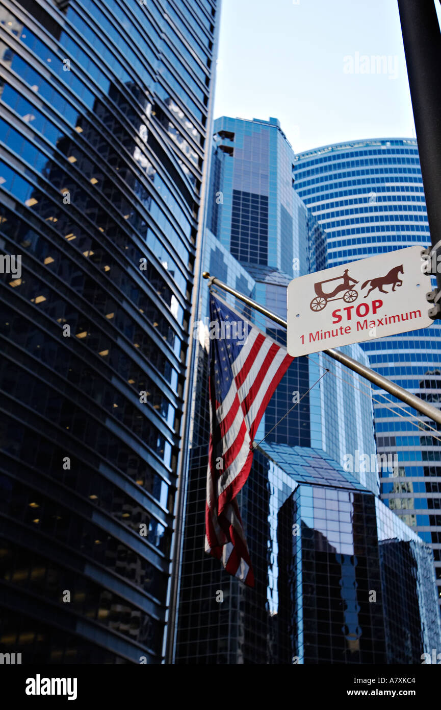 ILLINOIS Chicago Carriage stop sign one minute maximum near Lyric Opera ...