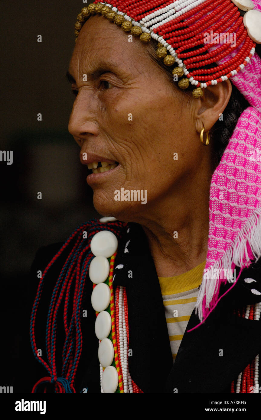 Black Lisu ethnic minority woman. near Fulong. Nujiang Prefecture ...