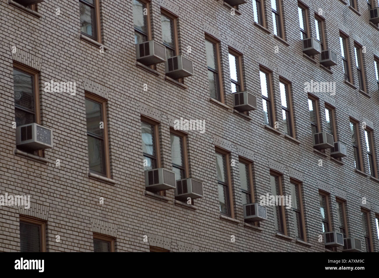 Brick Facade Building Windows Stock Photo - Alamy