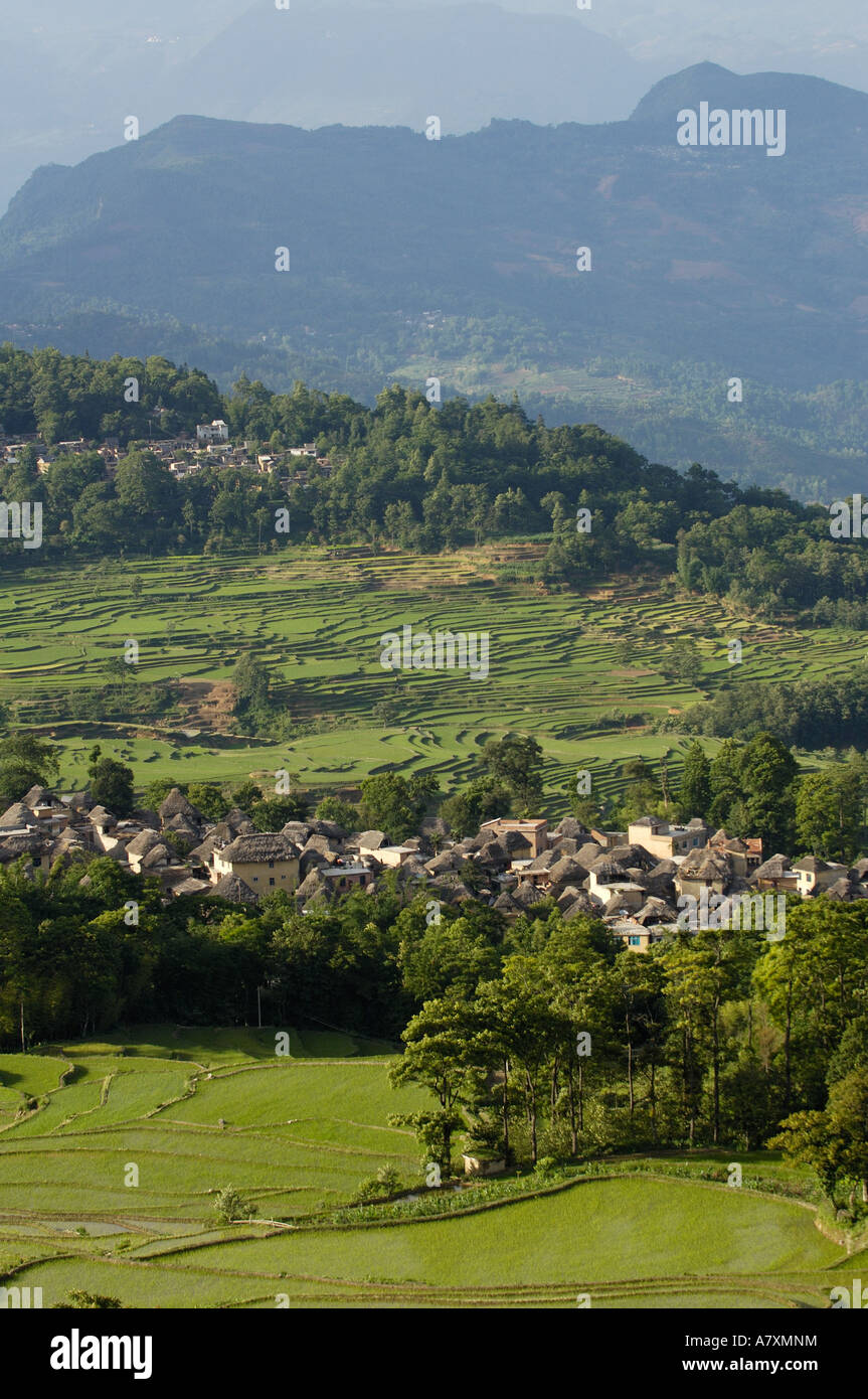 Rice terraces of the Ailao Mountains between the Red River and Vietnam ...
