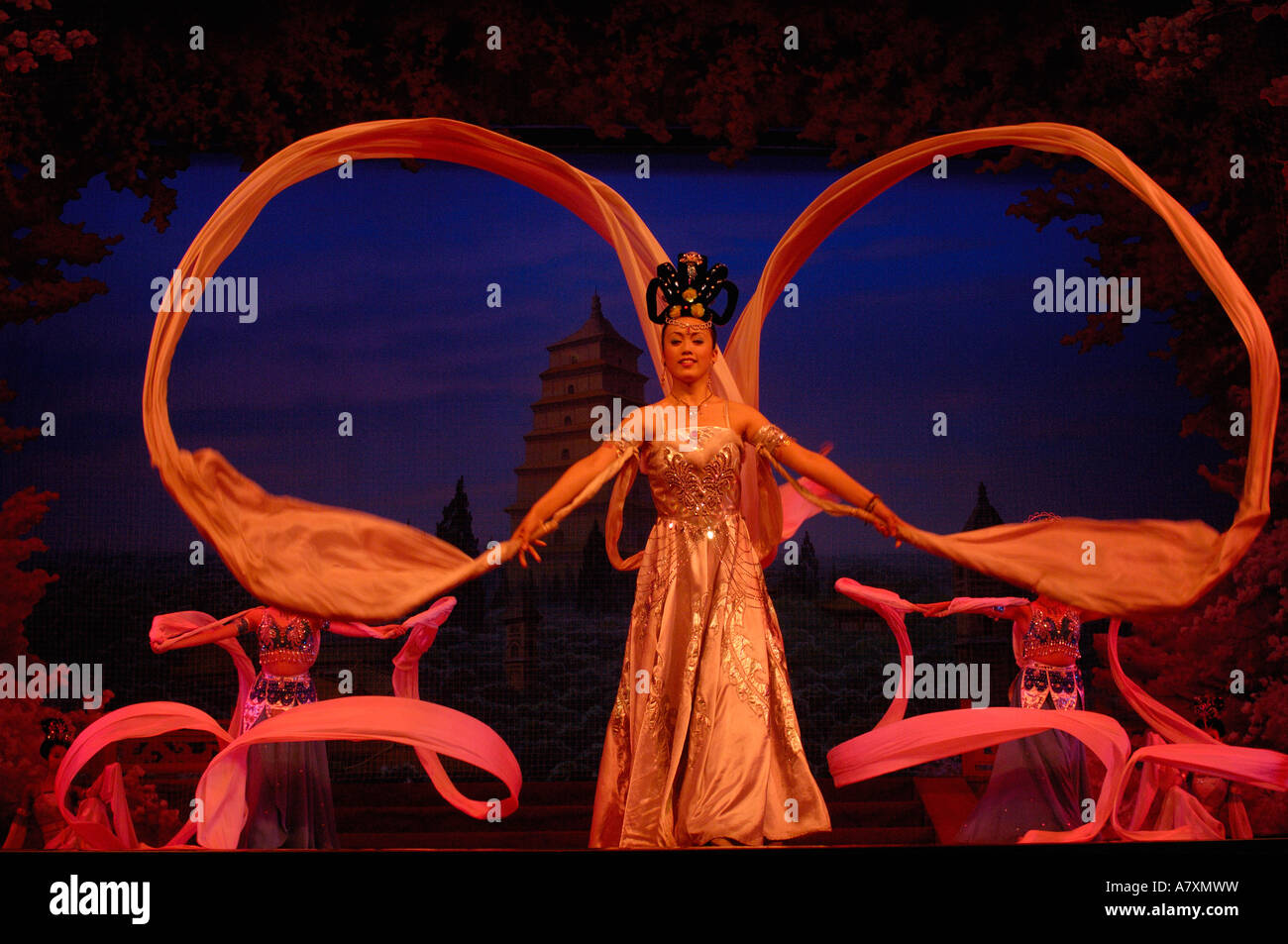 White Sleeve Dance.Concert of traditional Chinese music and dance from ...