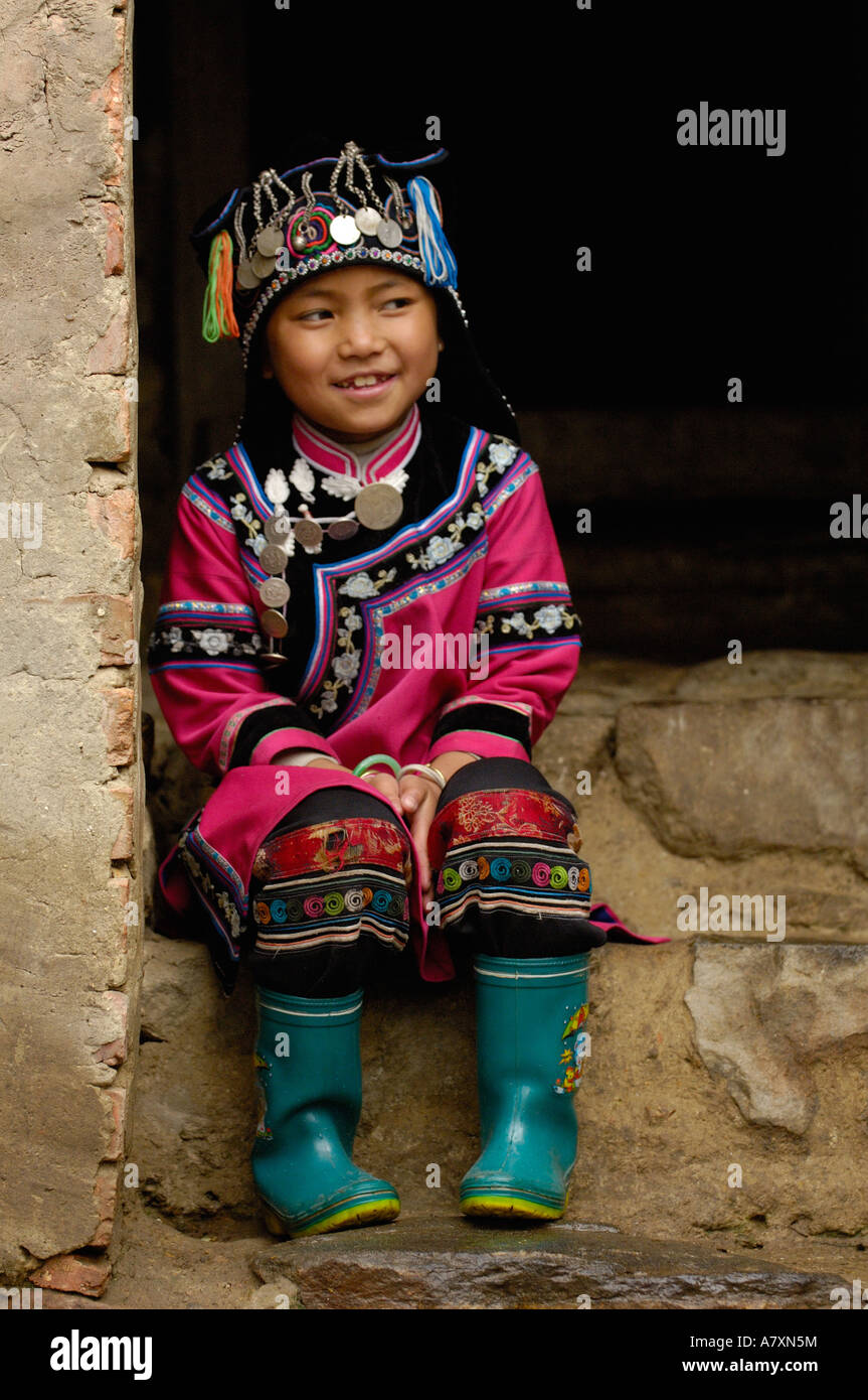 Hani Ethnic minority people. Yuanyang, Honghe Prefecture, Yunnan ...