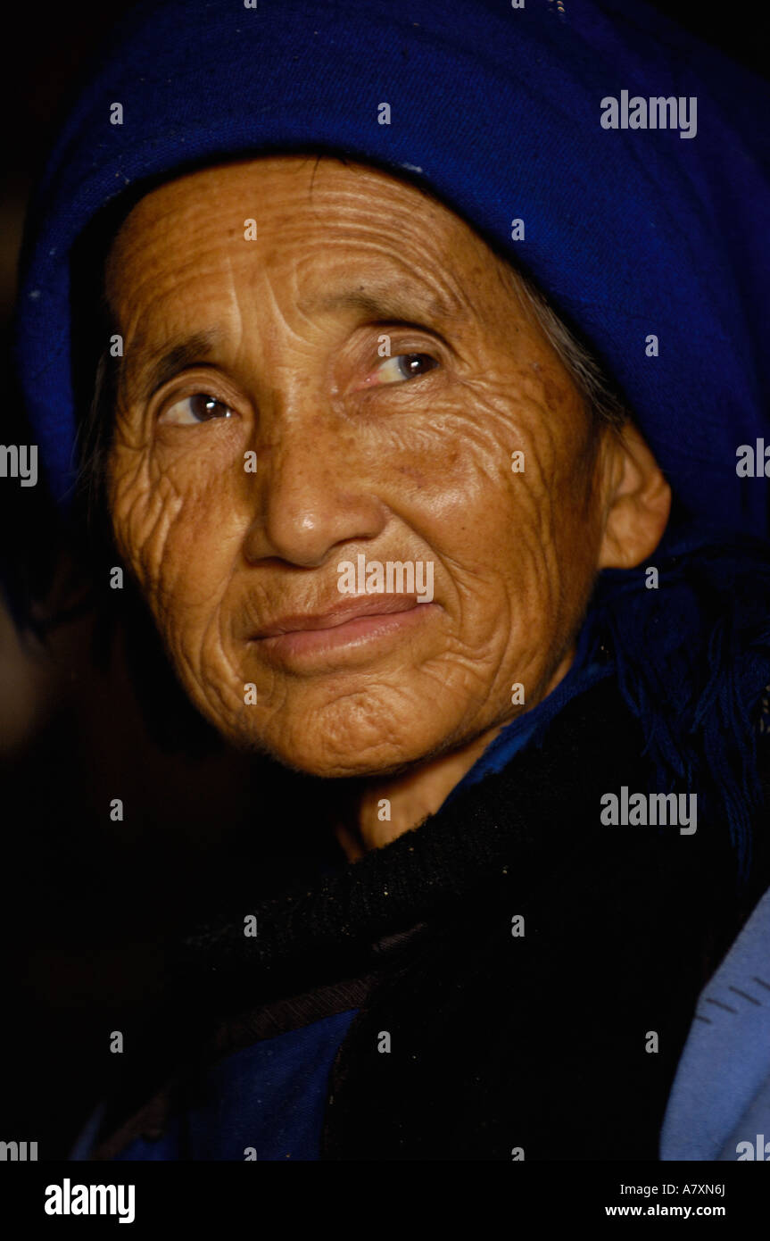 Hani Woman. Hani Ethnic minority people. Yuanyang, Honghe Prefecture ...