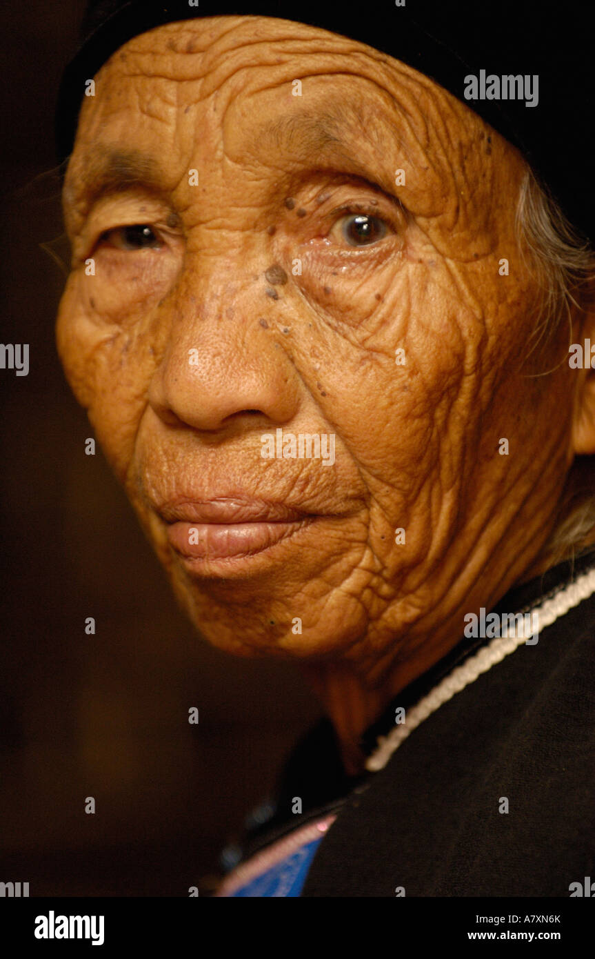 Hani Woman. Hani Ethnic minority people. Yuanyang, Honghe Prefecture ...