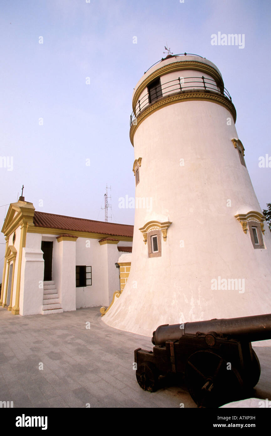 Asia, China, Macau. Guia Fortress, lighthouse Stock Photo - Alamy