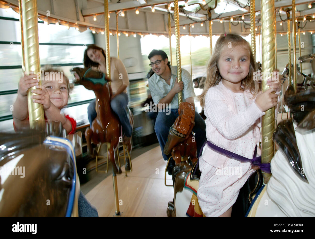 Child mother fairground ride hi-res stock photography and images - Alamy