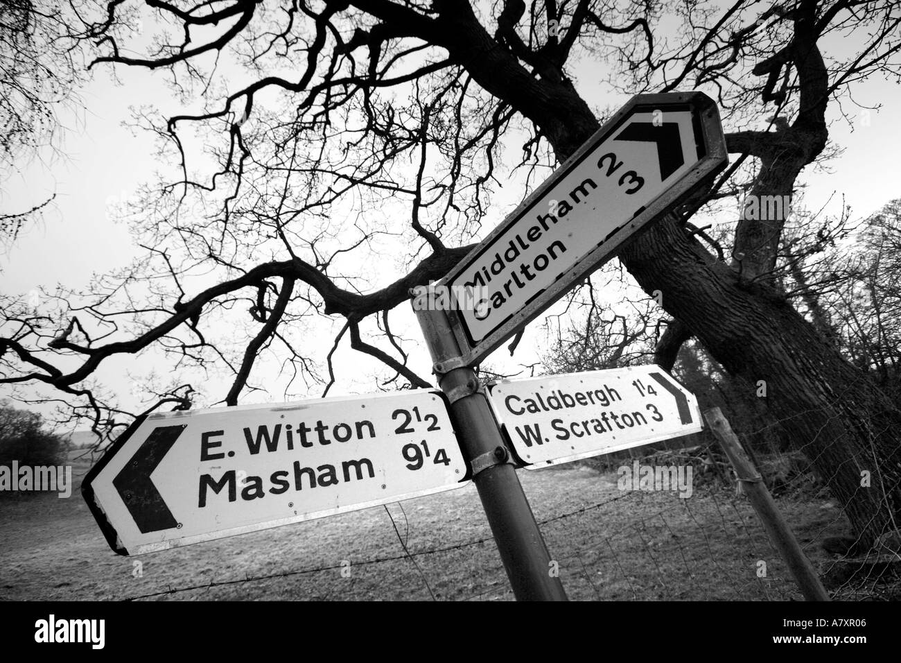 The north sign uk Black and White Stock Photos & Images - Alamy