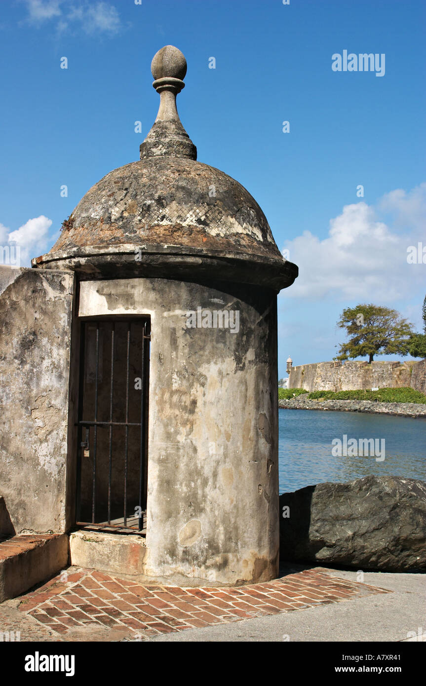 PUERTO RICO San Juan City walls built in 1630 guard towers at top and ...