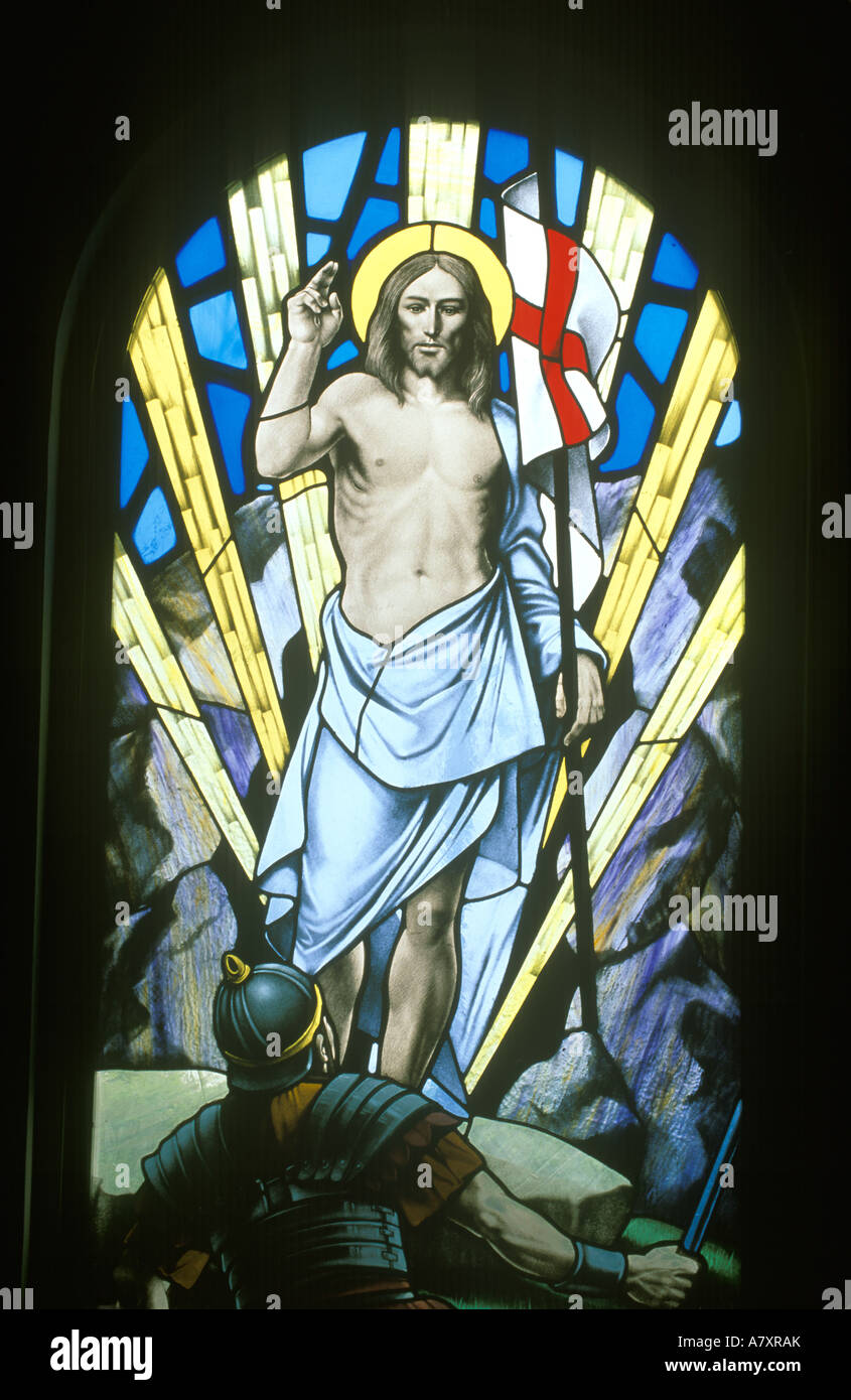Asia, Japan, Nagasaki, Hirado, Tabira Catholic Church, Stained Glass ...