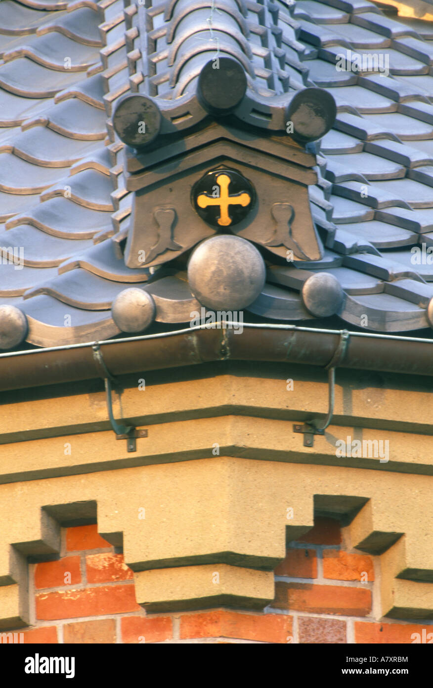 Asia, Japan, Nagasaki, Hirado, Tabira Catholic Church Roof Detail Stock ...