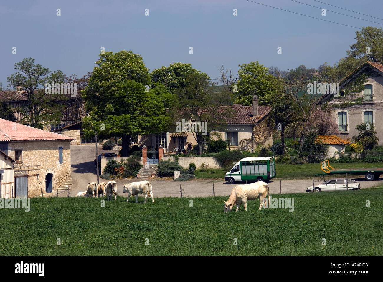 France Southwest Tournecoupe Typical French farm settlement in the Gers ...